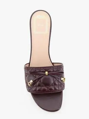 Dior Cannage Sandal With Lambskin Heel - Multicolor