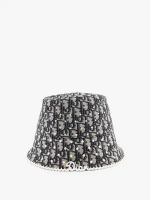 Dior Teddy-d Polkadior Oblique Narrow-brimmed Bucket Hat - Multicolor