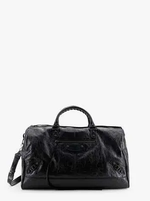 Balenciaga Le City Boston L Leather Handbag - Black