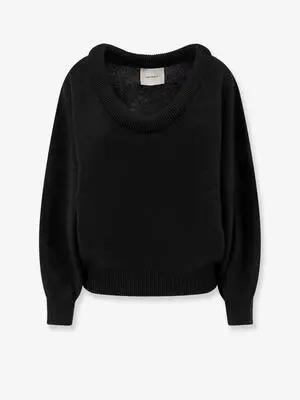 LISA YANG Doria Sweater With Wide Neckline - Black