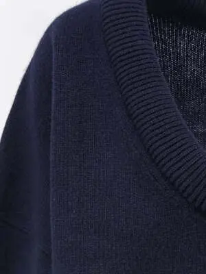 LISA YANG Doria Sweater With Wide Neckline - Blue