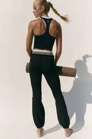 Free People Lets Bounce Back Bubble Pants - Black Combo
