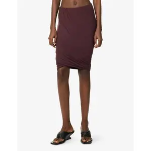 Rick Owens Luna Draped Jersey Mini Skirt
