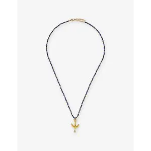 MISSOMA Harris Reed X Taking Flight 18ct -plated Brass, Cubic Zirconia And Blue Sodalite Keepsake Necklace - Gold