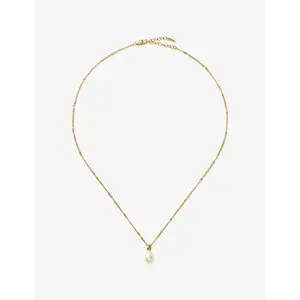 MISSOMA Twisted-chain 18ct Yellow Vermeil And Baroque Pearl Pendant Necklace - Gold
