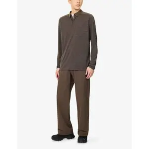 Veilance Contrast Frame Polo Wool-blend Top