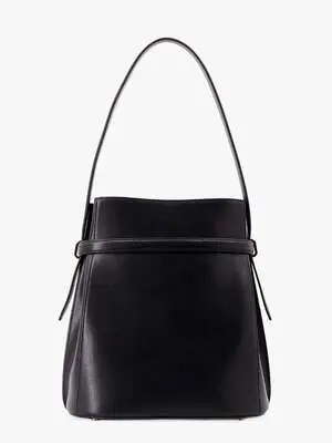 TOTEME Belted Leather Bucket Bag - Black