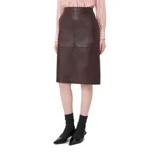 Max Mara Timore Leather Pencil Skirt