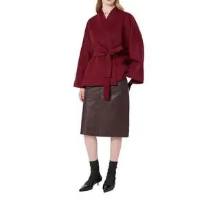 Max Mara Timore Leather Pencil Skirt