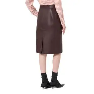 Max Mara Timore Leather Pencil Skirt