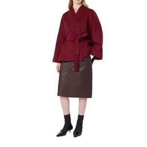 Max Mara Timore Leather Pencil Skirt