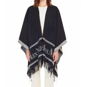 Max Mara Pirania Wool Cape - Blue