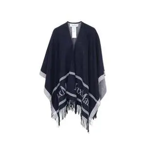 Max Mara Max Mara Studio Pirania Wool Cape Women Blue