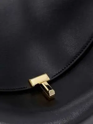TOTEME T-lock Leather Crossbody Bag - Black
