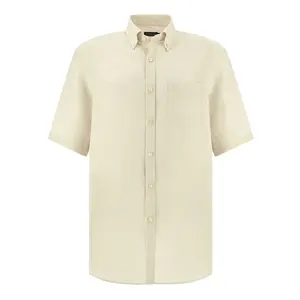Paul & Shark Soffio Linen Shirt With Short Sleeves - Beige