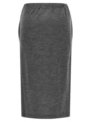 Junya Watanabe Mélange Wool Skirt - Gray