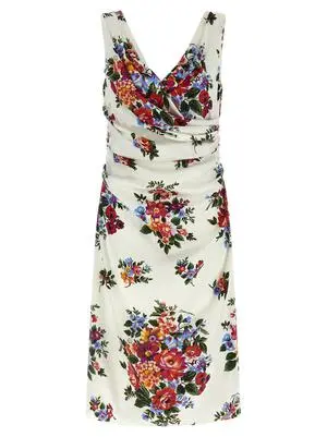 Dolce & Gabbana Mazzo Di Fiori' Dress - White