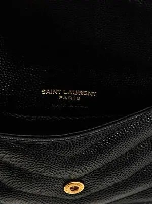 Saint Laurent Cassandre' Card Holder - Black