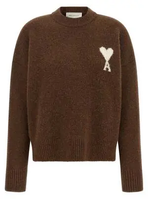 AMI Paris De Cœur' Sweater - Brown