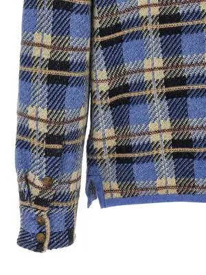 Guest In Residence Plaid Work' Shirt - Blue