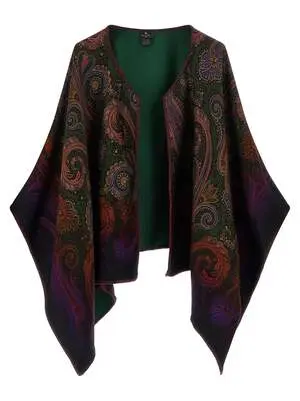 Etro Reversible Paisley Dégradé Cape - Multicolor