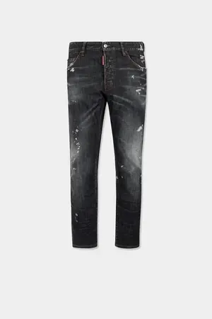 Dsquared2 Denim White Marks Skater Jeans - Black