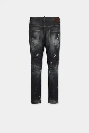 Dsquared2 Denim White Marks Skater Jeans - Black