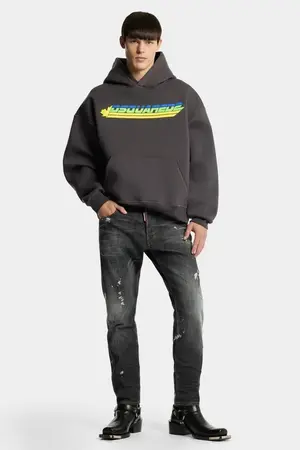 Dsquared2 Denim White Marks Skater Jeans - Black