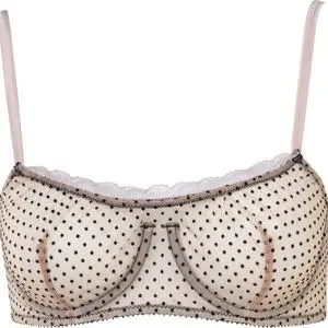 LES JUPONS DE TESS The Wild Rose Balconette Bandeau Bra - Grey