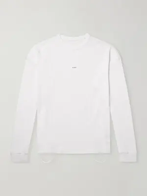 Satisfy Logo-print Distressed Mothtech™ Organic Cotton-jersey T-shirt
