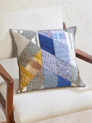 A.p.c. Road Runner Patchwork Cotton Cushion - Multi