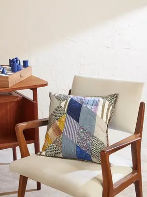 A.p.c. Road Runner Patchwork Cotton Cushion