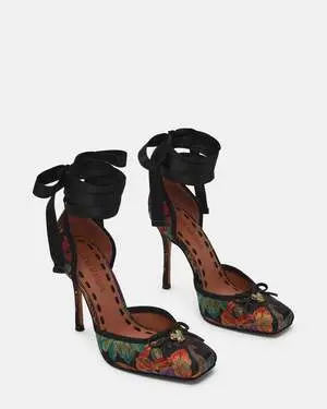 Steve Madden Larina Brocade Lace-up Heels
