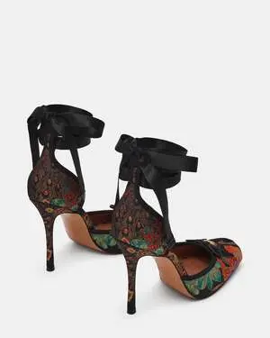 Steve Madden Larina Brocade Lace-up Heels