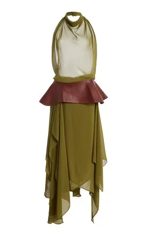SLOAN Exclusive The Scarf Belted Chiffon Midi Dress