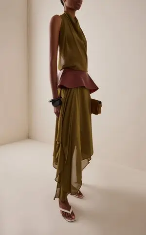 SLOAN Exclusive The Scarf Belted Chiffon Midi Dress