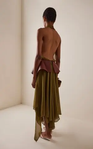 SLOAN Exclusive The Scarf Belted Chiffon Midi Dress