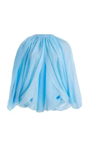 MONIQUE LHUILLIER Silk Chiffon Evening Cape