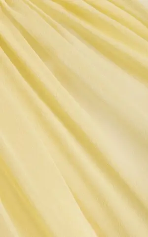 Monique Lhuillier Silk Chiffon Evening Cape - Yellow