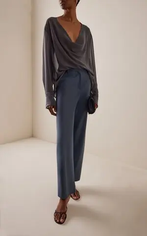 SLOAN Exclusive Wool Barrel-leg Pants
