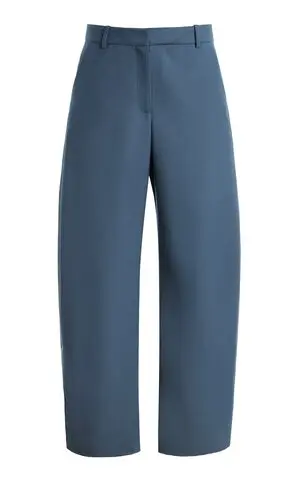 SLOAN Exclusive Wool Barrel-leg Pants - Blue