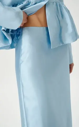 ROAME Caroline Maxi Skirt - Light Blue