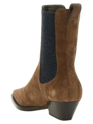 Brunello Cucinelli Precious Loop Detail' Ankle Boots