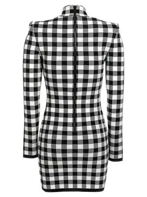 Balmain Vichy Knit Dress - Multicolor