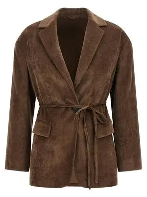 Brunello Cucinelli Velvet Blazer - Brown