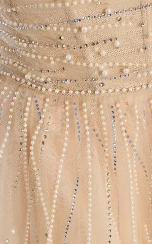 Monique Lhuillier Embroidered Degrade Cocktail Dress