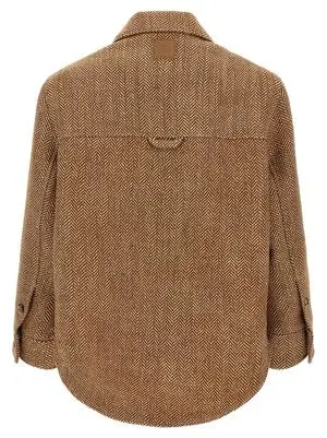 AMI Paris Chevron Wool Overshirt
