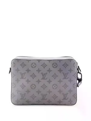 LOUIS VUITTON Duo Messenger Bag Monogram Shadow Leather Crossbody Bag