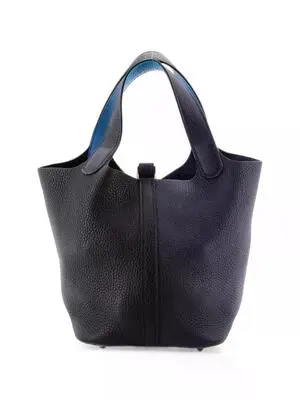 Hermès Picotin Lock Bag Tricolor Clemence Pm Bucket Bag