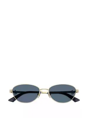 JIMMY CHOO Oval-frame Sunglasses - Gold